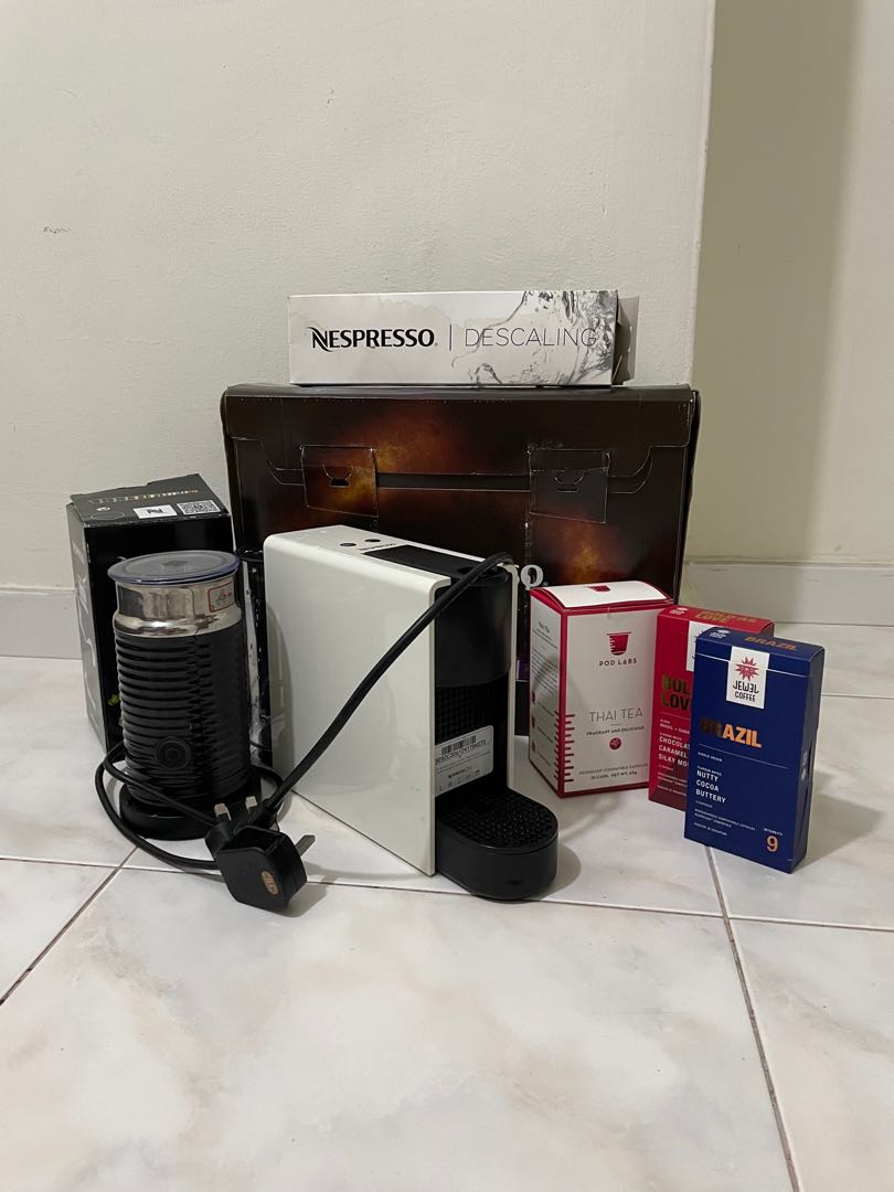 Nespresso Essenza Mini + Aeroccino3 + Freebies, TV & Home Appliances ...