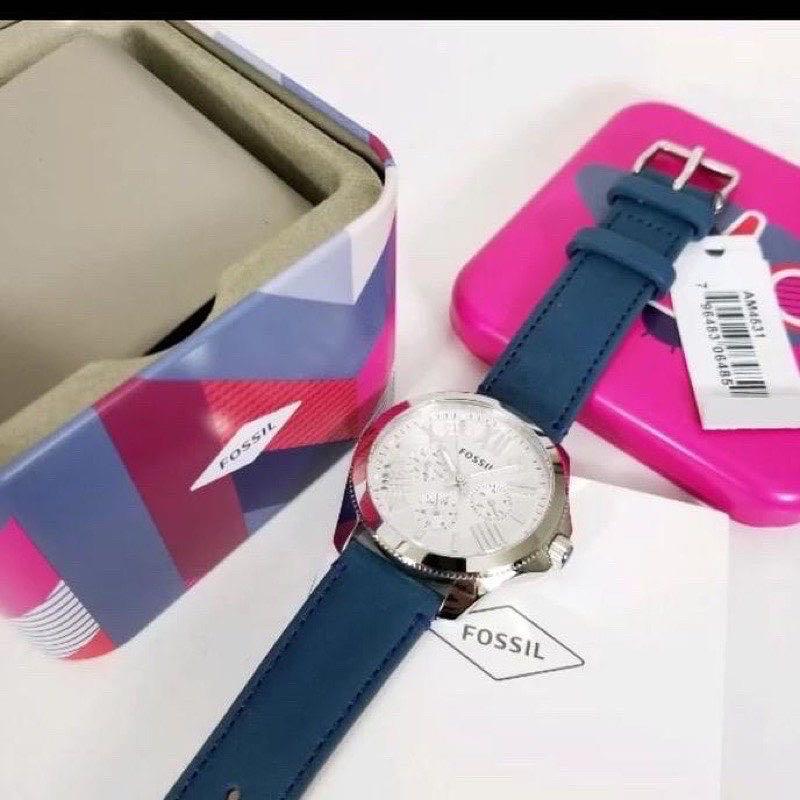 Original 100% Fossil Watch Cecile Blue Am4531, Fesyen Wanita, Jam ...