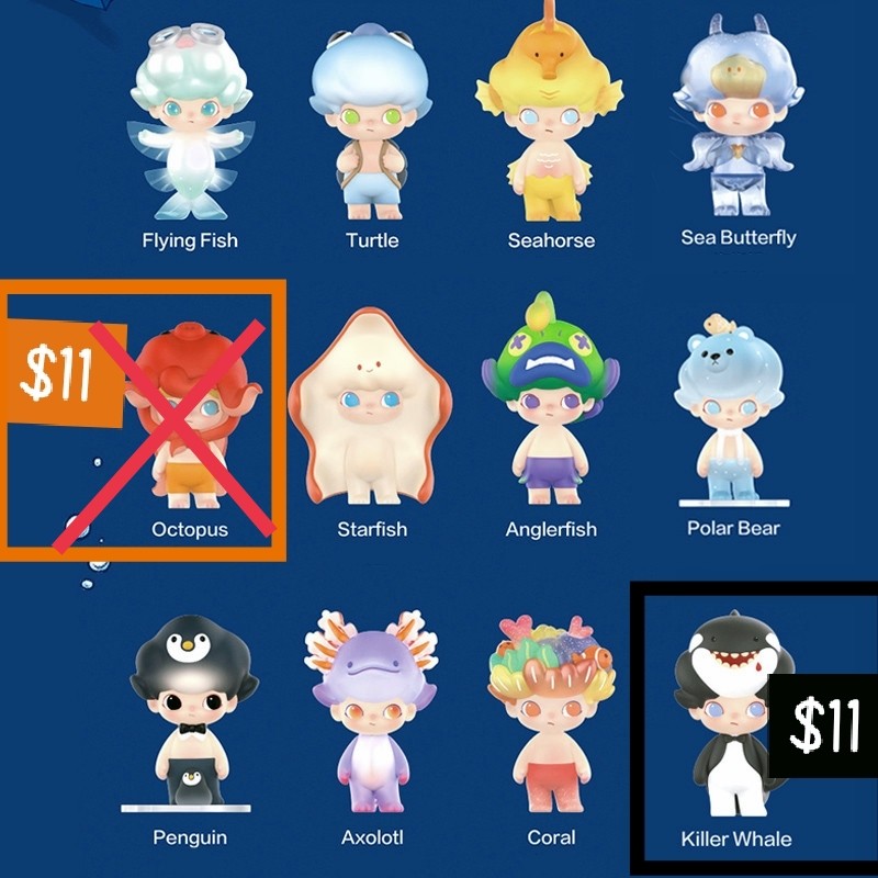 Original Popmart Dimoo Aquarium Series Blind Box Toys, Announcements on ...