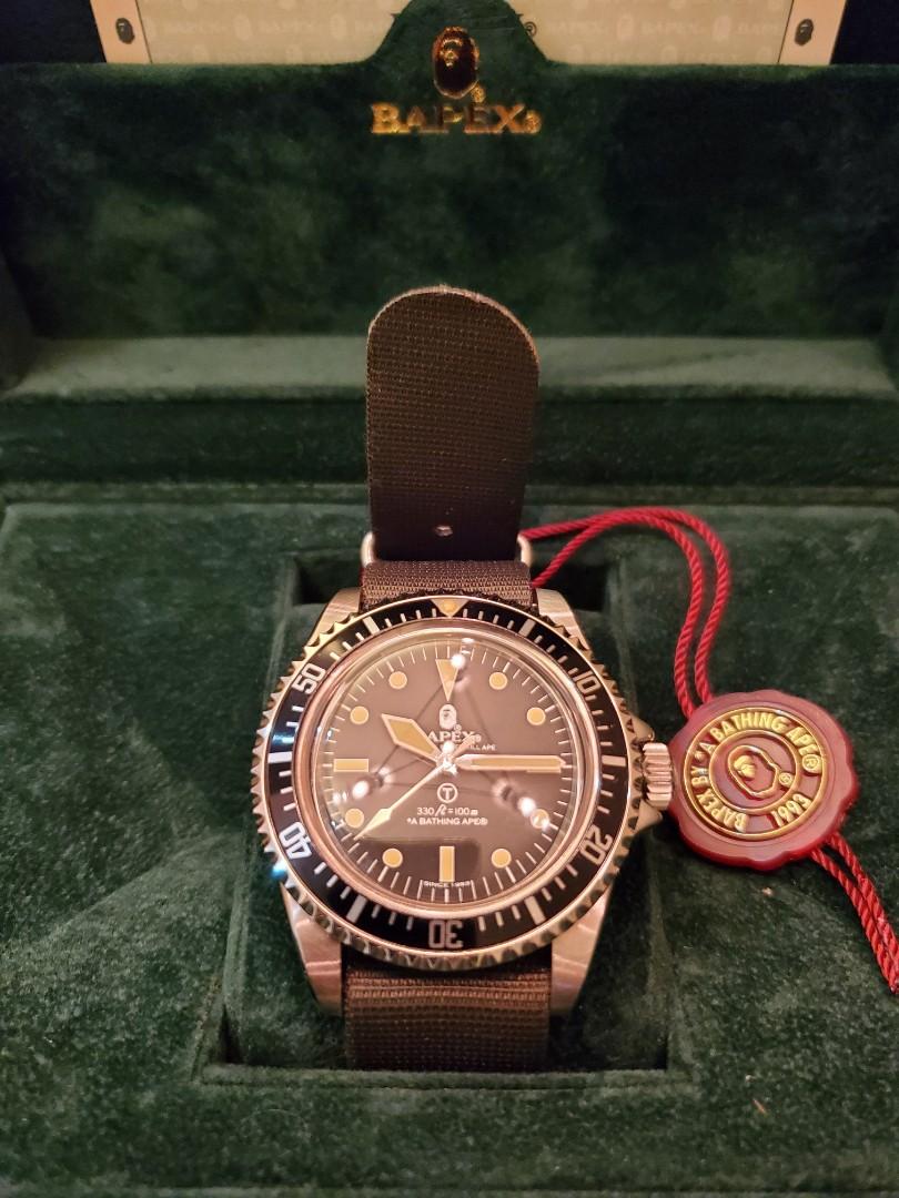Rare Bapex Bathing Ape Classic Type 1 Nato Tribute To Rolex 5517!!, 男裝 ...