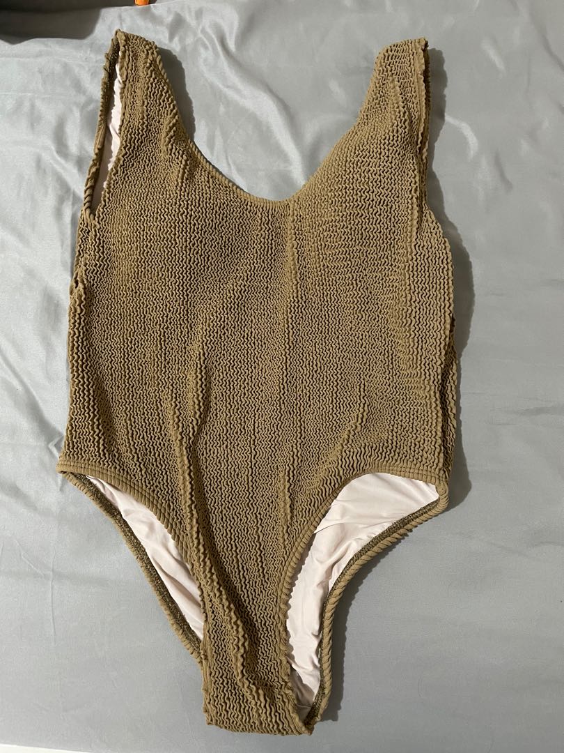 Sea Stories textured crinkled one piece swimsuit, Women's Fashion ...