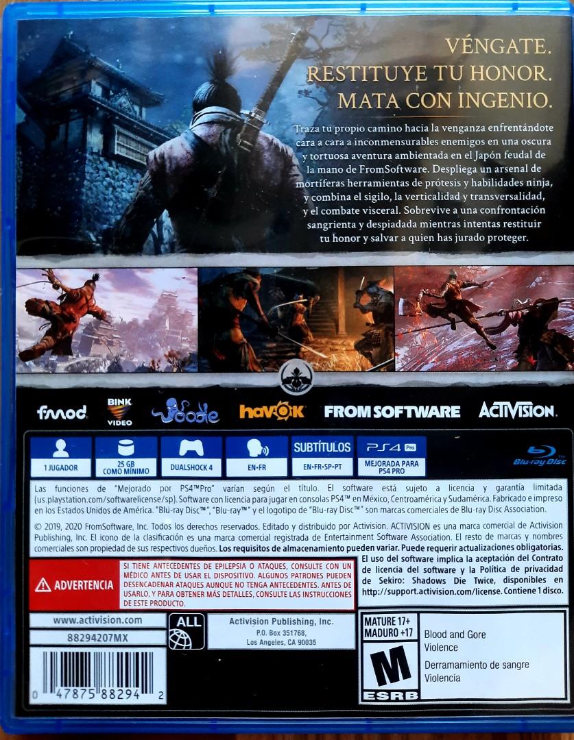 SEKIRO SHADOWS DIE TWICE PS4 R-1 (USED), Video Gaming, Video Games, PlayStation on Carousell