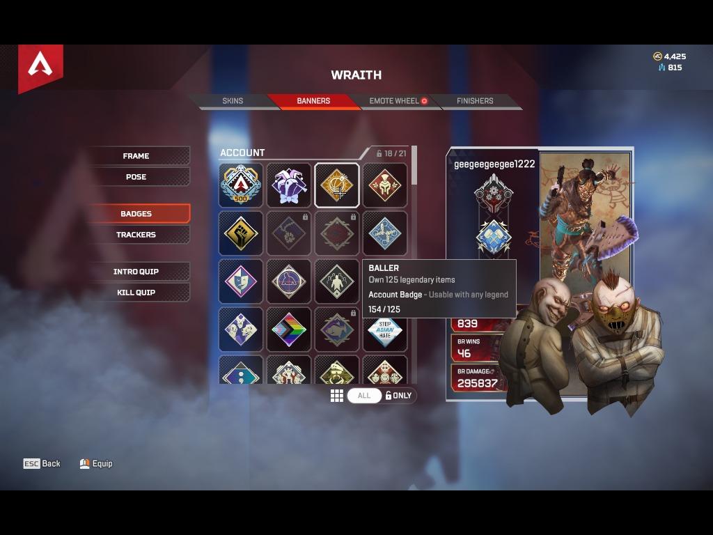 SELLING APEX LEGENDS WRAITH HEIRLOOM ACCOUNT WITH RARE FLATLINE+R99 ...