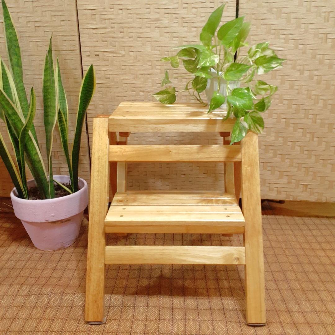 Heavy duty solid wood folding step stool ladder scandi japandi ...