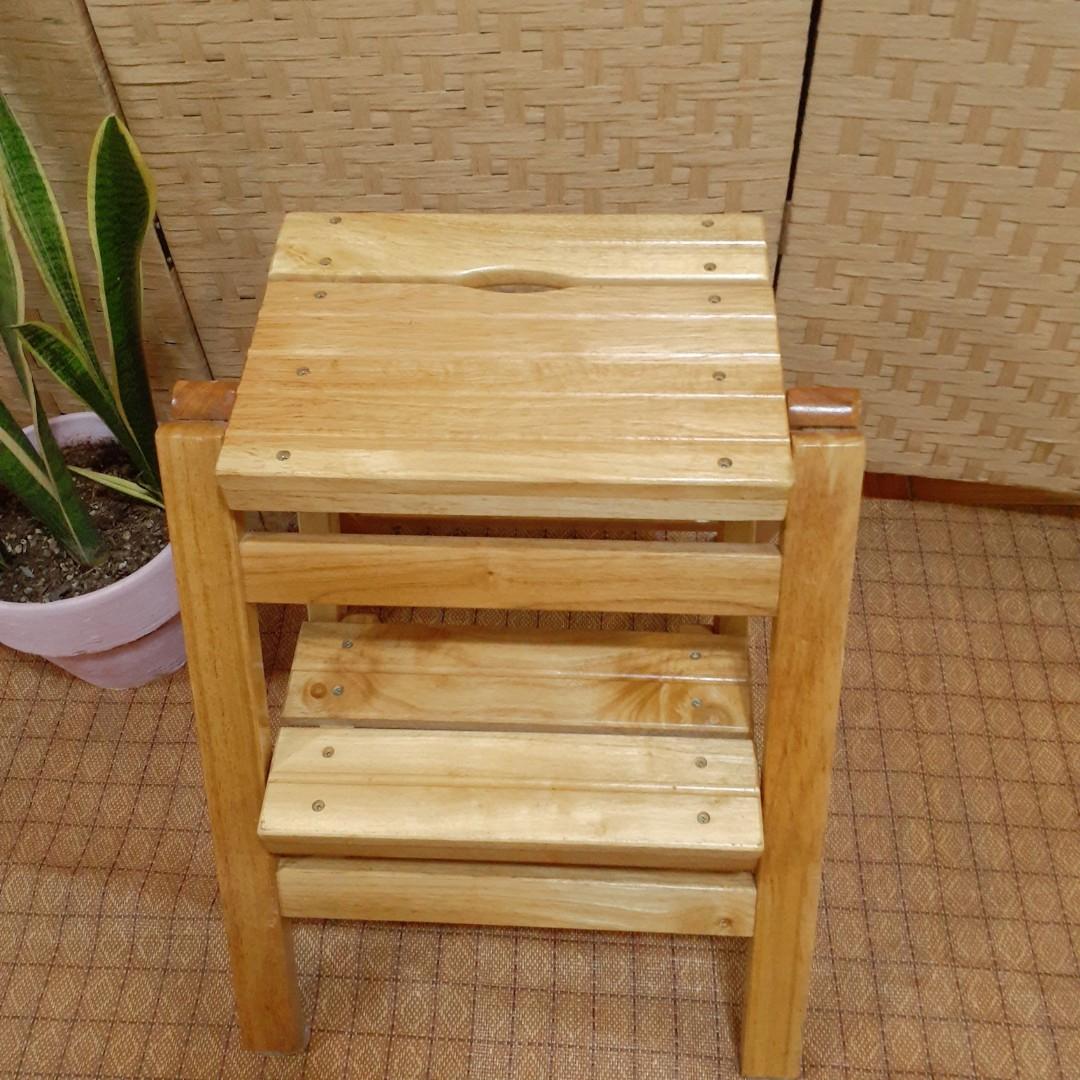 Heavy duty solid wood folding step stool ladder scandi japandi ...