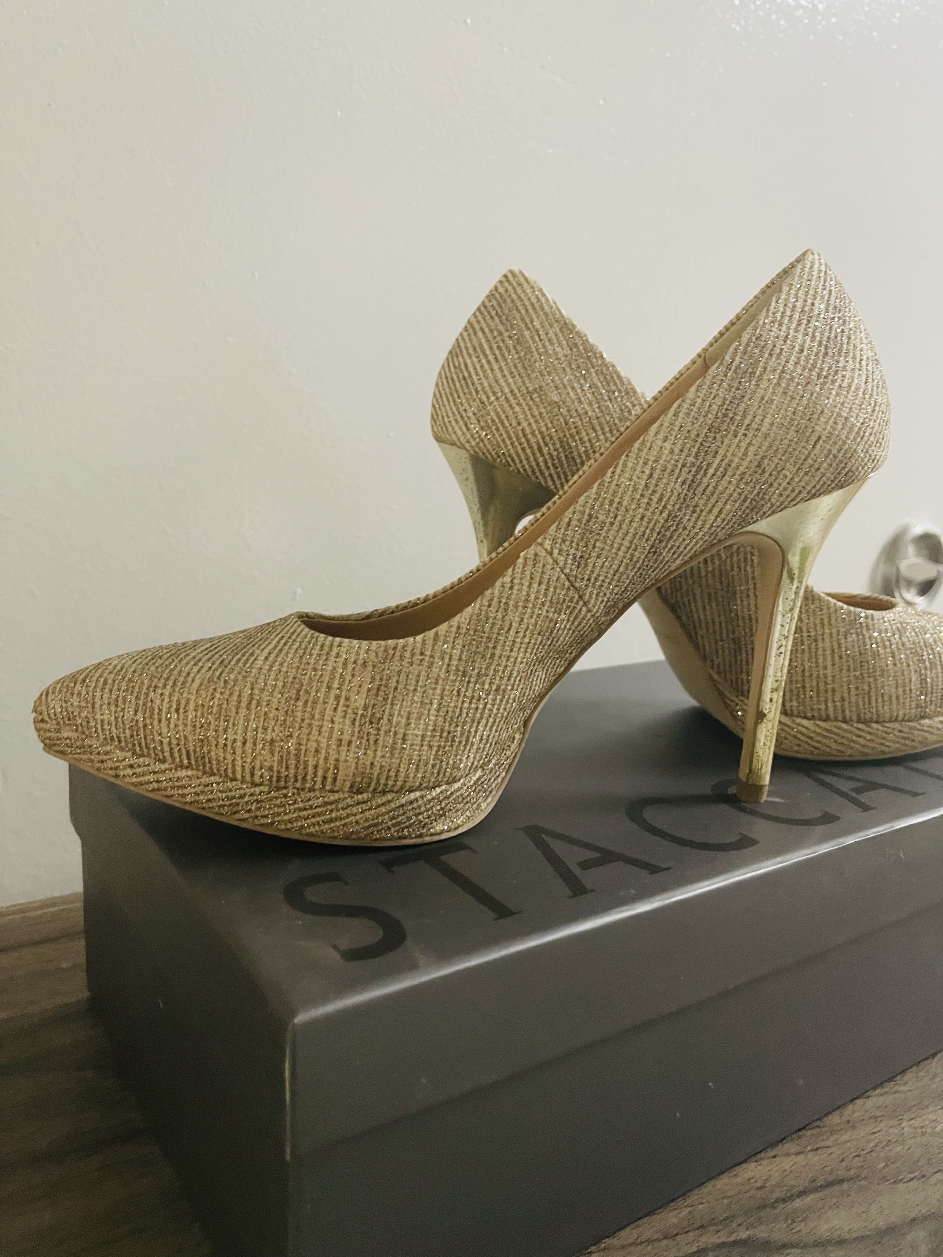 Staccato gold high heels shoes, Women's Fashion, Footwear, Heels on ...