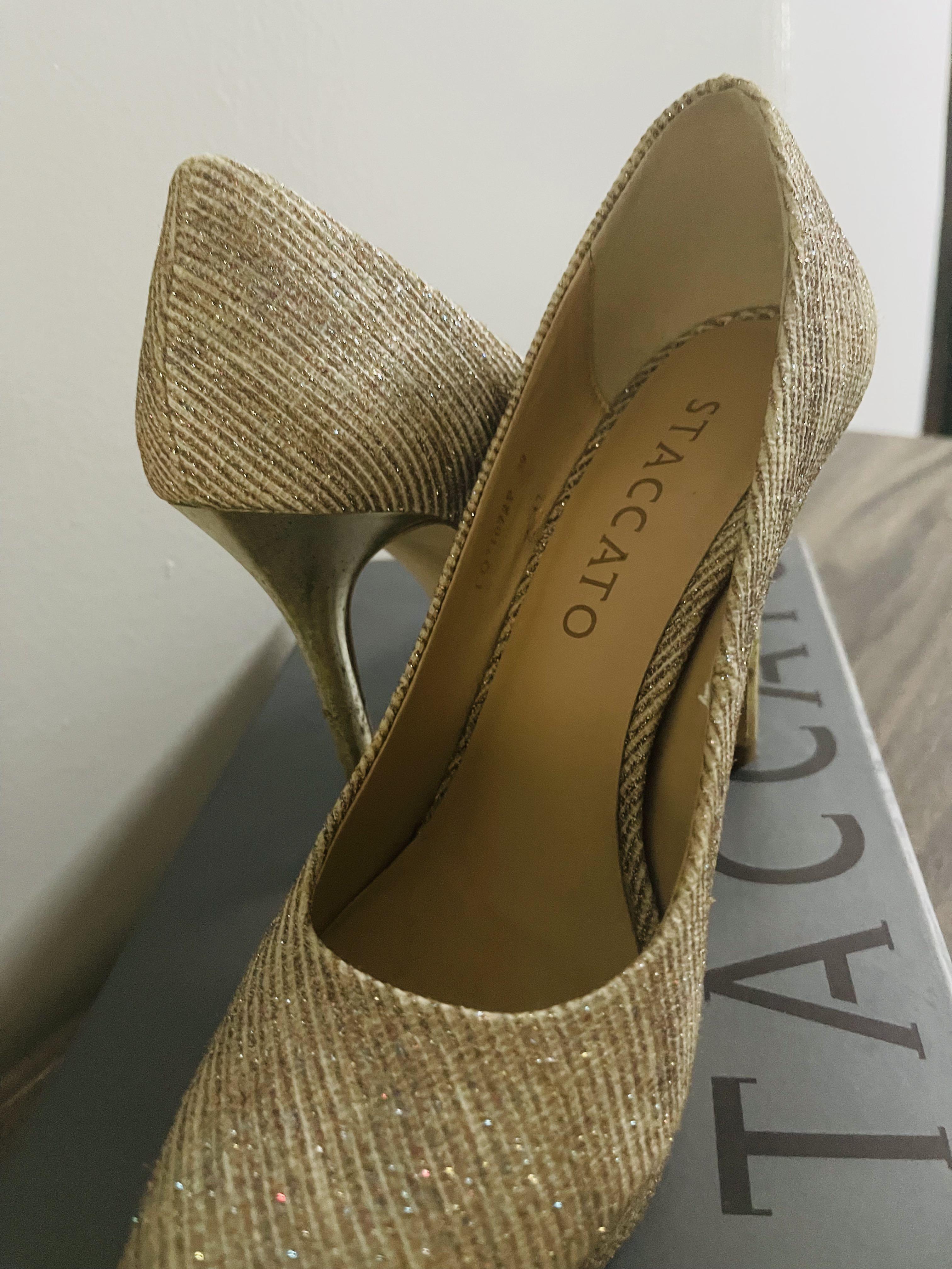 Staccato gold high heels shoes, Women's Fashion, Footwear, Heels on ...