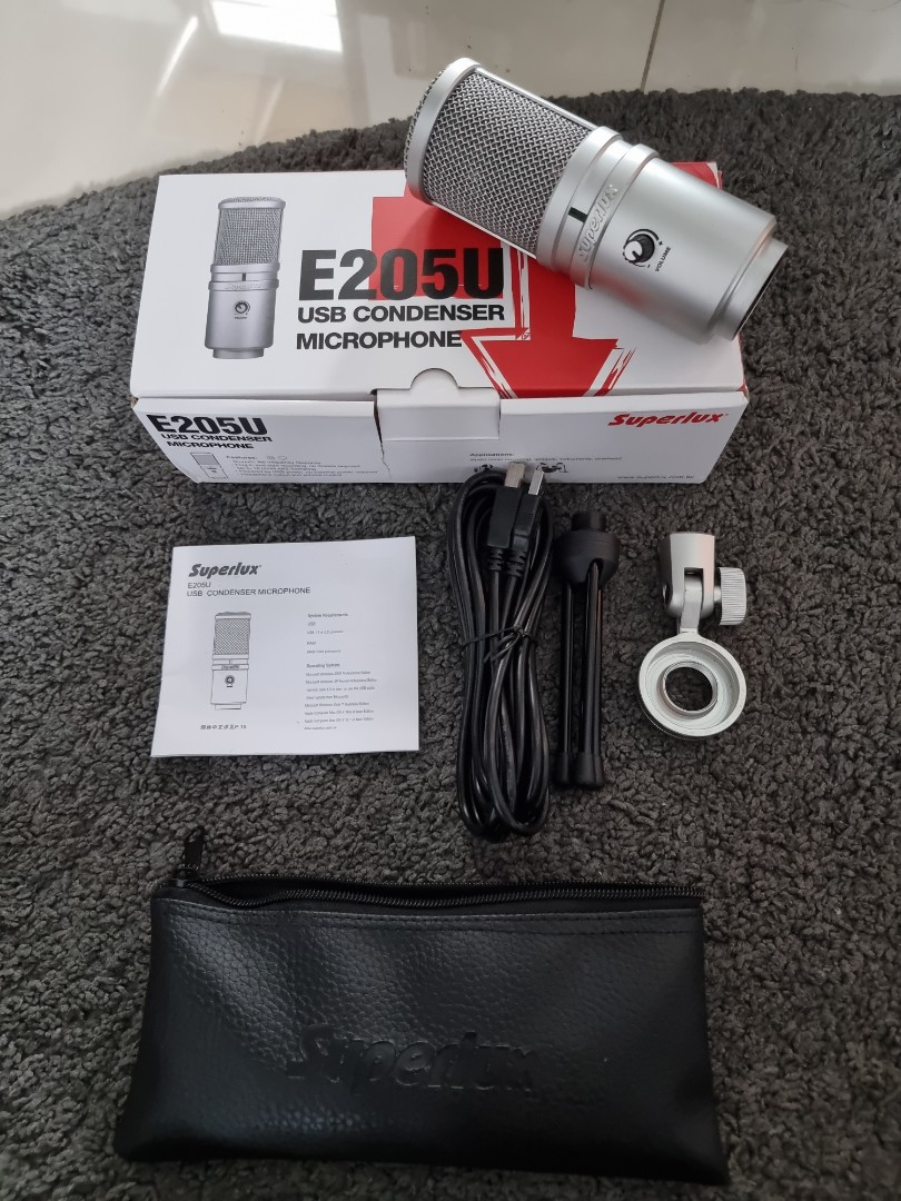 Superlux E205U USB microphone (Silver), Audio, Microphones on Carousell
