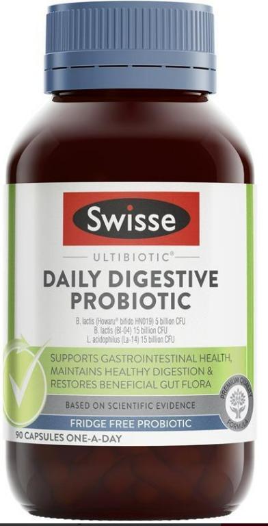 Swisse Ultibiotic Daily Digestive Probiotic 90 Capsules, Health ...