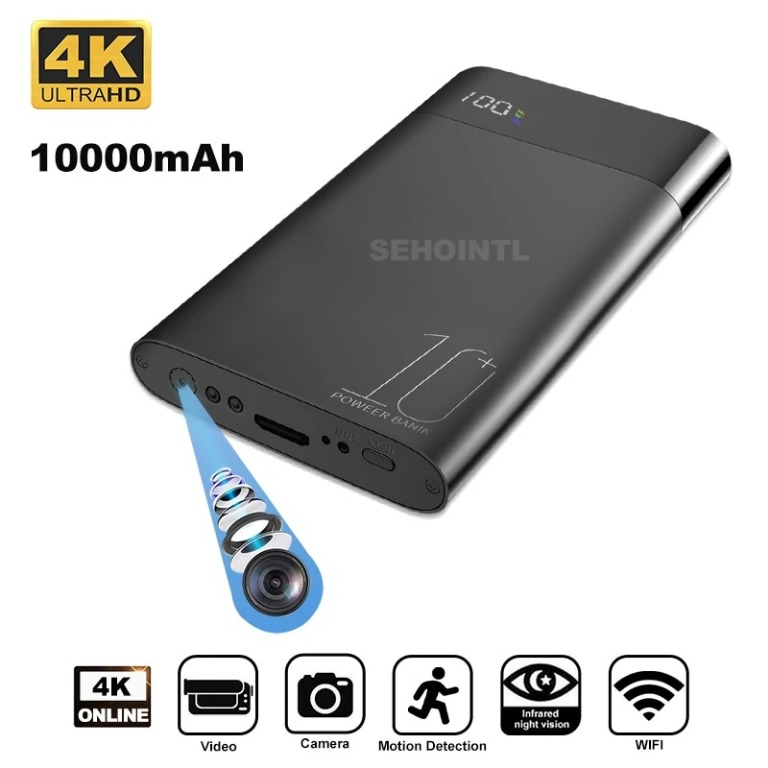 Ultra HD 4K Power Bank Camera Mini Security Wireless Micro Cameras ...