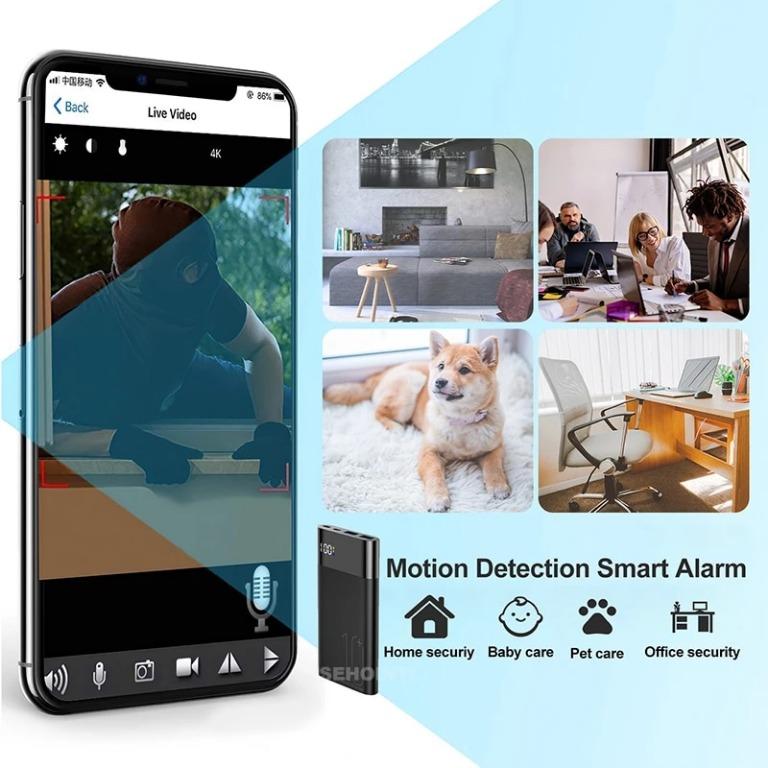 Ultra HD 4K Power Bank Camera Mini Security Wireless Micro Cameras ...