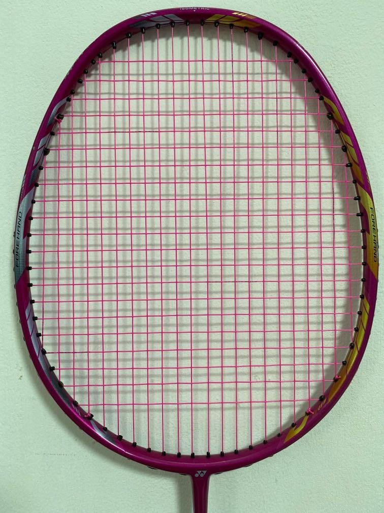 (Used) Yonex Duora 9 Hot Pink Badminton Racket, Sports Equipment ...