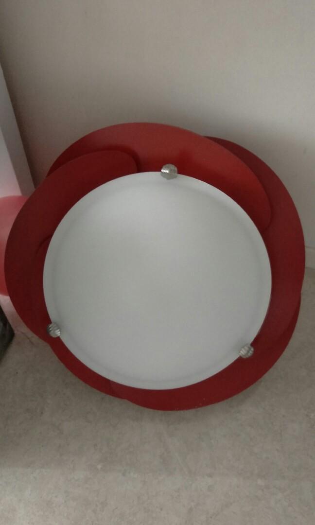 Vento Sole ceiling fan red flower designer, Furniture & Home Living ...