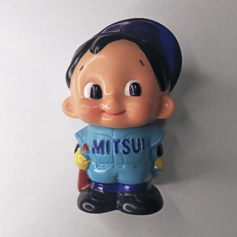 Vintage rare 70s Mitsui Boy coin Bank Advertising figure 4" sofubi ...