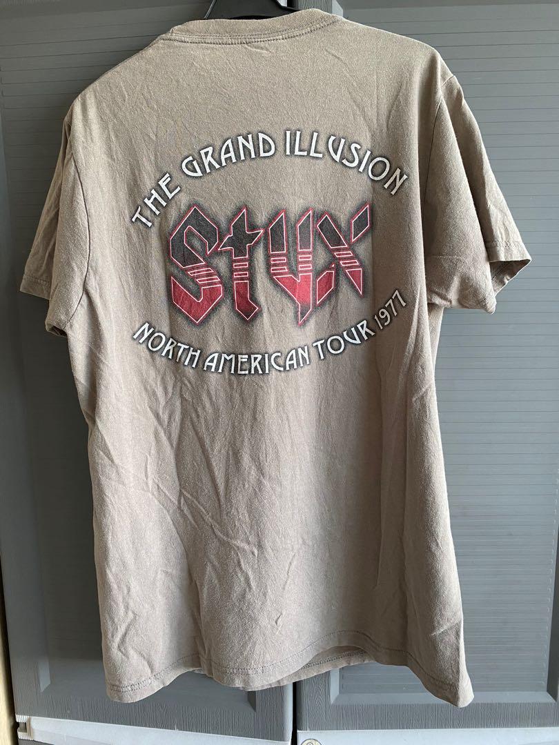 Vintage Styx the grand illusion tour 1977 band tee, Men's Fashion, Tops ...
