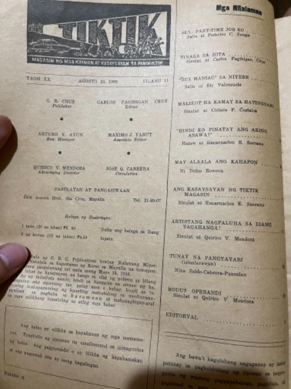 Vintage Tiktik Magazine dated August 23, 1969, Hobbies & Toys ...