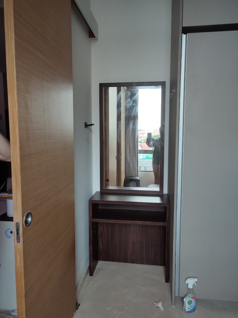 Wooden dressing table with storage, Furniture & Home Living, Furniture ...