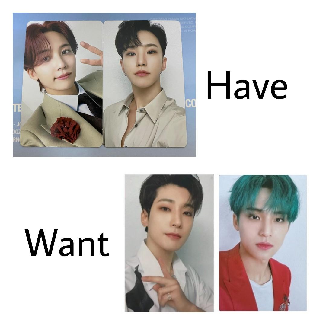 WTT Seventeen Jeonghan & Hoshi Incomplete DVD Photocard to Wonwoo ...