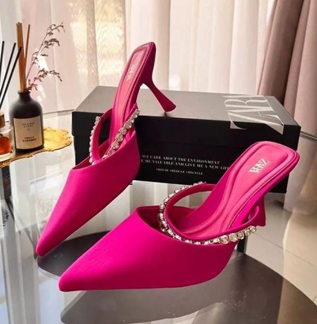 ZARA MULES HEELS NEW ARRIVAL SALE , Fesyen Wanita, Sepatu di Carousell