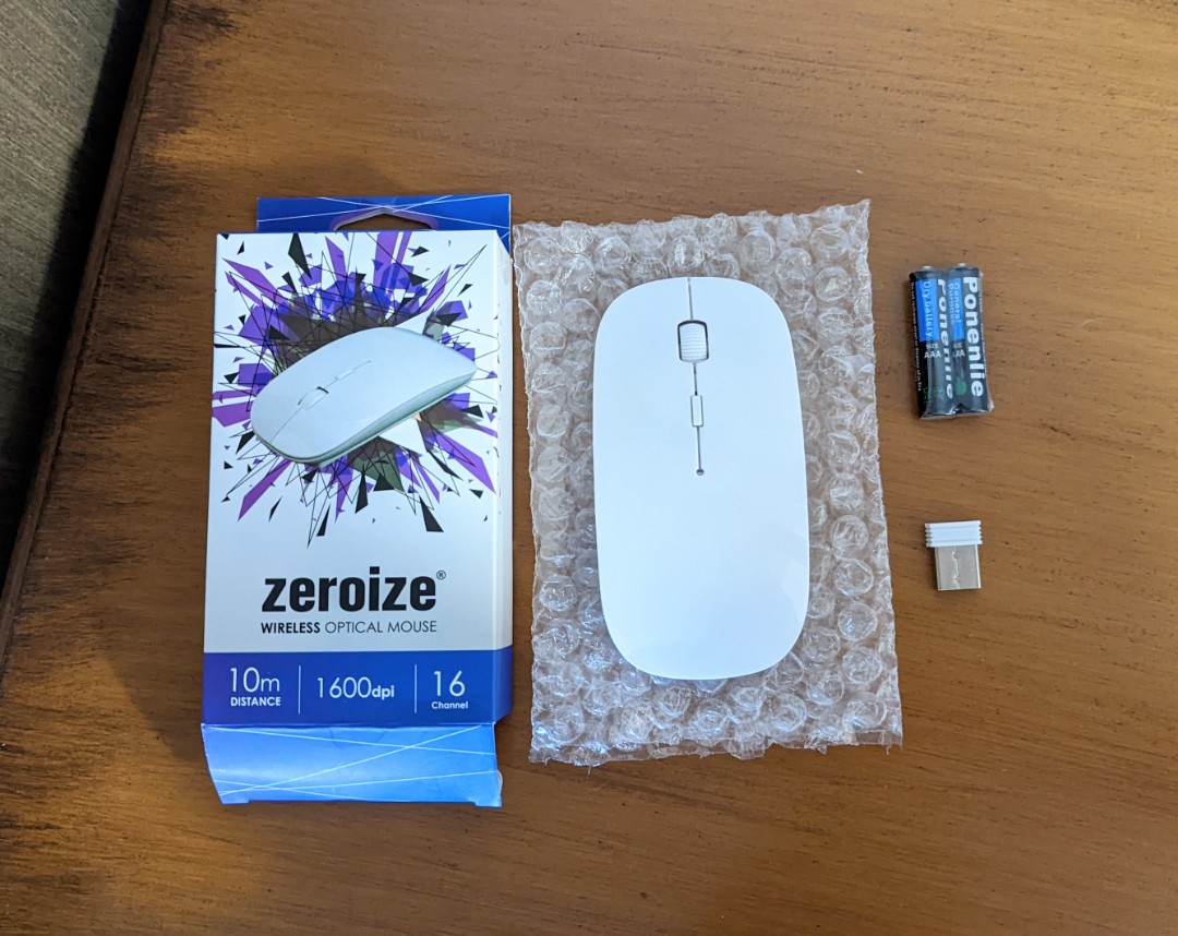 Zeroize 無線光學滑鼠 wireless optical mouse 連2 粒全新AAA電, 電腦＆科技, 電腦周邊及配件, 電腦滑鼠及 ...