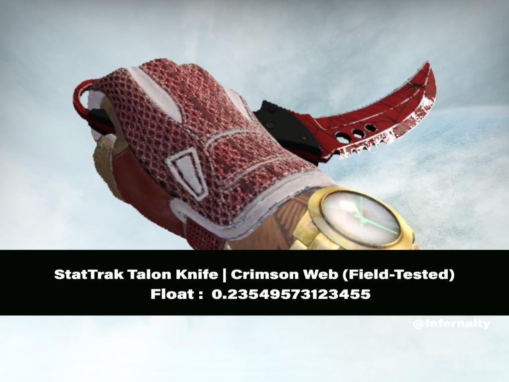 (0.23FV) StatTrak Talon Knife Crimson Web FT CSGO SKINS KNIVES, Video ...