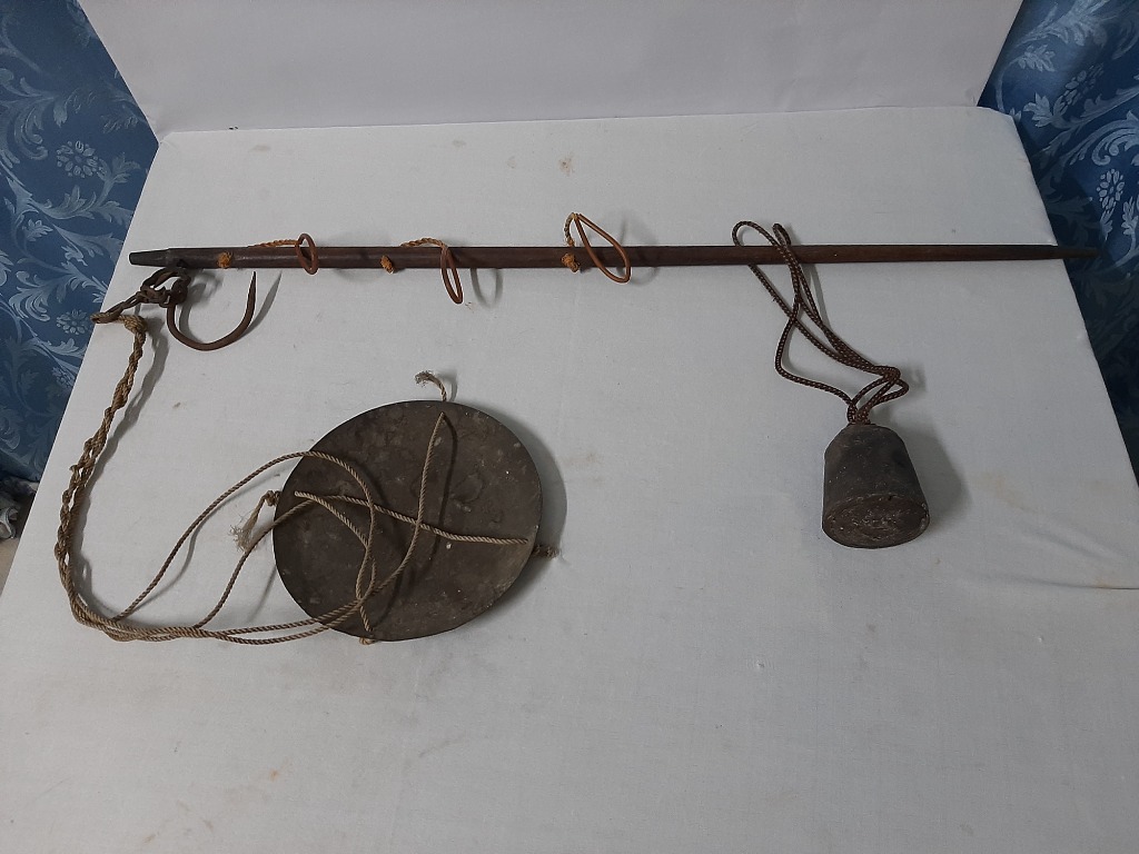 2764. Antique Weighing Scale and Stone, Hobbies & Toys, Collectibles ...