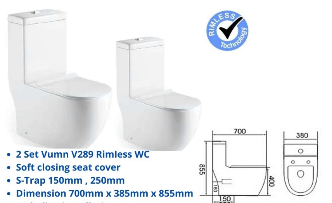 2 sets x Water closet promotion @ $530., Furniture & Home Living ...