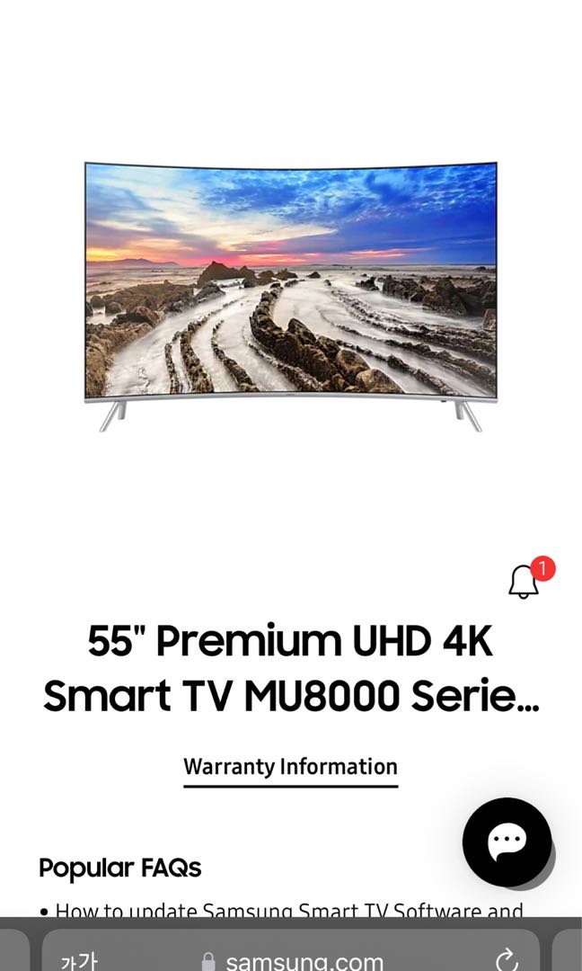 55" Premium UHD 4K Smart TV MU8000 Series 8, TV & Home Appliances, TV & Entertainment, TV on ...