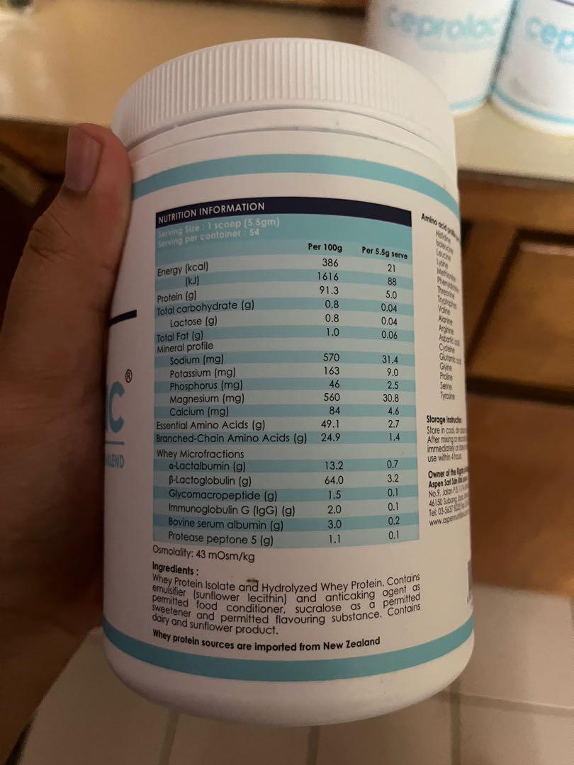 Aspen Ceprolac Propriety Protein Blend 300gm, Health & Nutrition ...