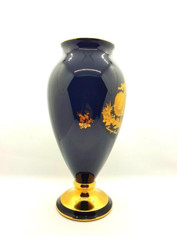 AUTHENTIC LIMOGES CASTEL FRANCE VINTAGE THE PROPOSAL LARGE COBALT BLUE ...