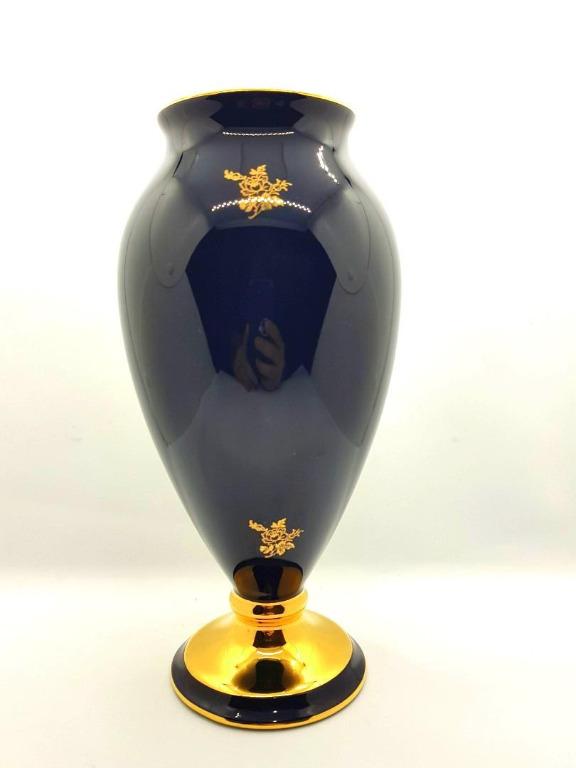 AUTHENTIC LIMOGES CASTEL FRANCE VINTAGE THE PROPOSAL LARGE COBALT BLUE ...