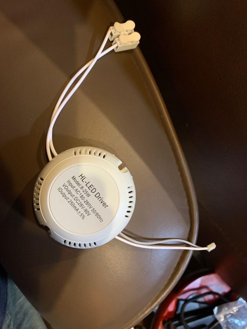 Round LED light panel (40W ) & LED driver, Furniture & Home Living ...