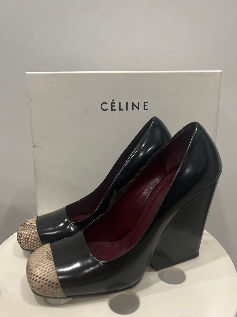 Celine Wedge, Women's Fashion, Footwear, Heels on Carousell