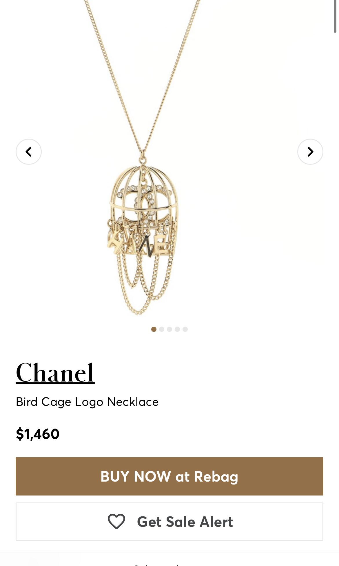 Chanel bird cage necklace, Women's Fashion, Jewelry & Organisers ...