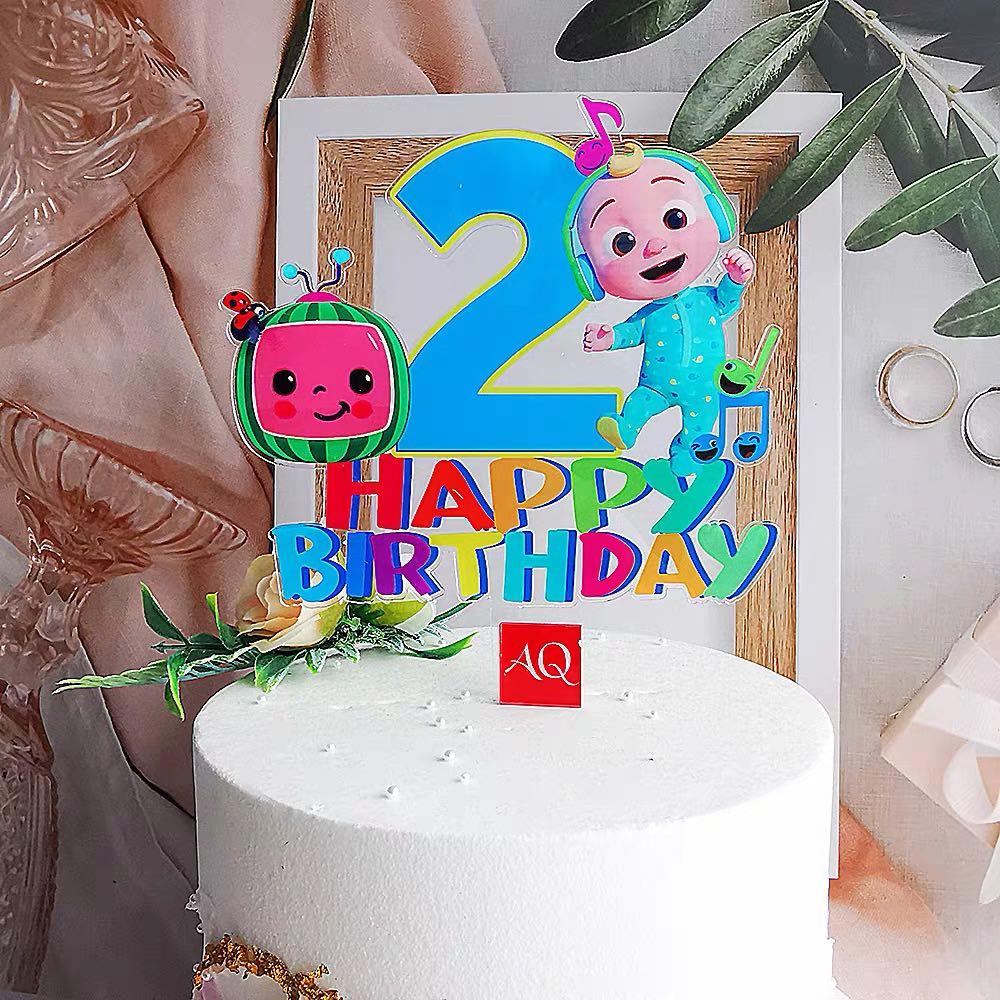 Cocomelon party supplies- birthday cake toppers / DIY Cake Deco / party ...