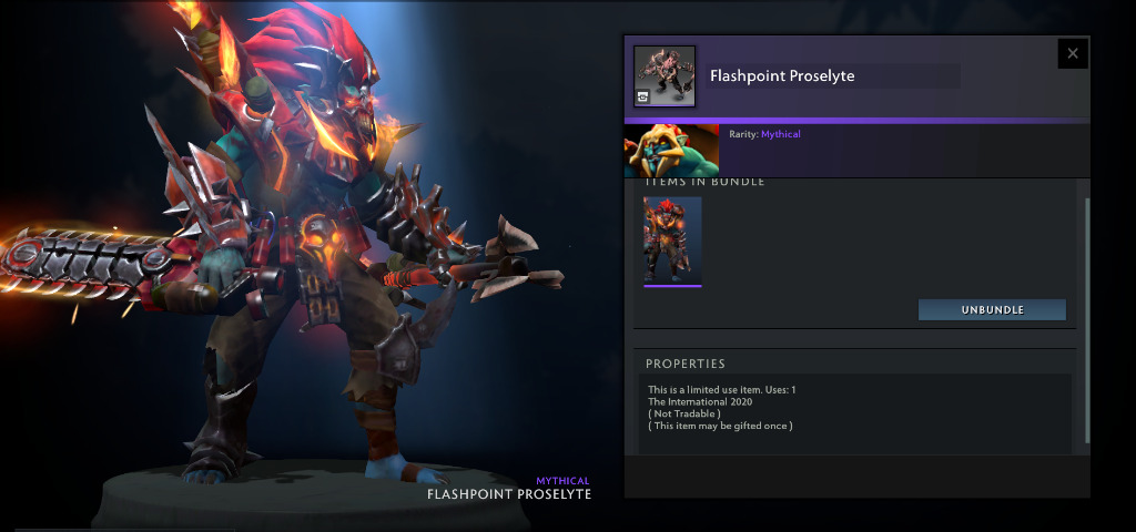 Dota 2 Huskar Collectors Cache, Video Gaming, Gaming Accessories, In ...