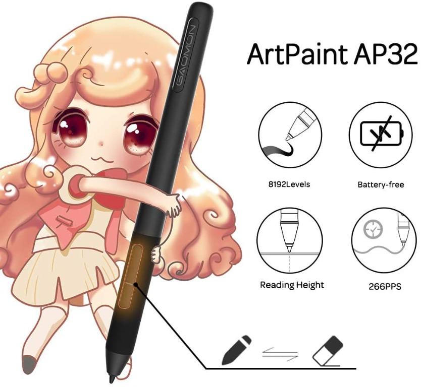 GAOMON S620 Graphics Tablet 6.5 x 4 Inches Pen Tablet with 4 Express ...