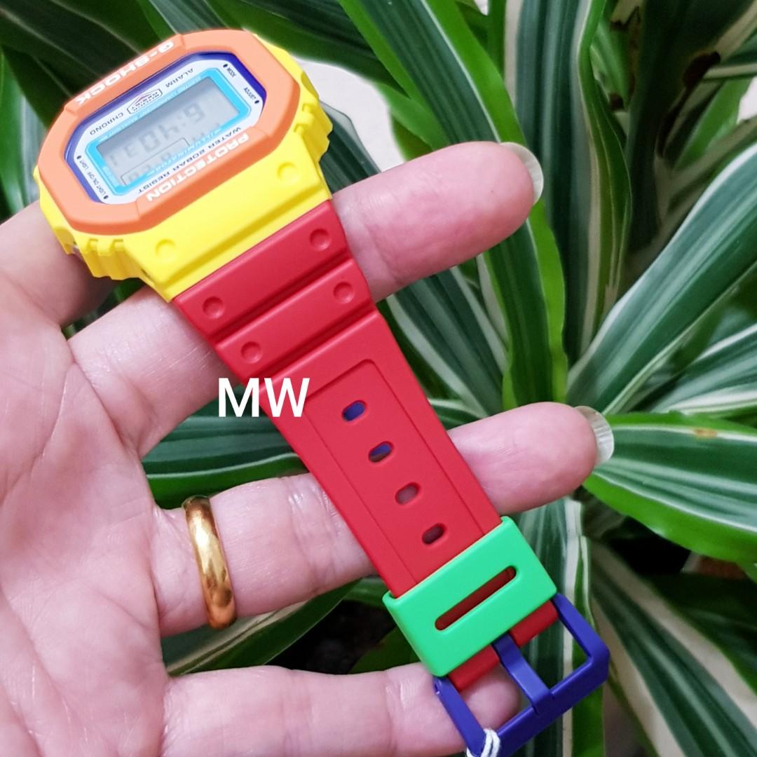 Genuine Casio Men G-Shock unisex watch Lego colors dw5600 dw-5600 brand ...