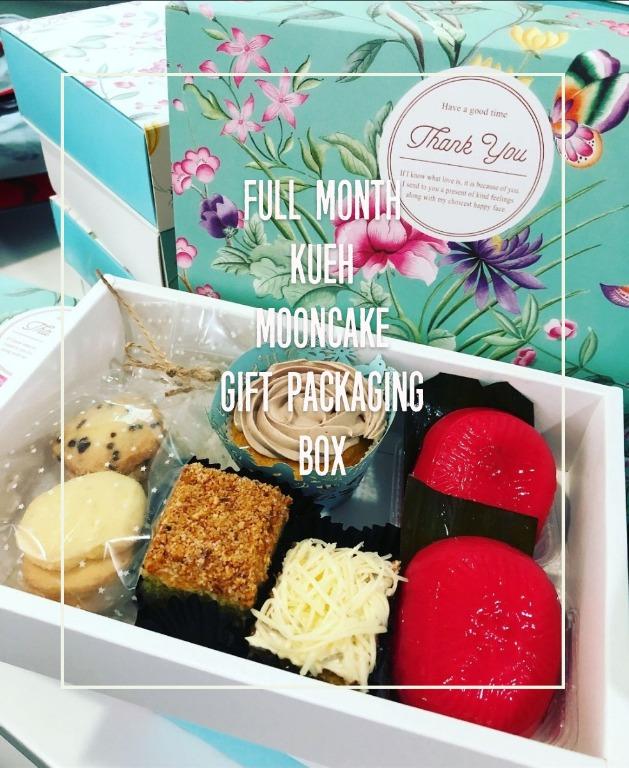 Gift box full month kueh pastries packaging box botany print 80g boxes ...