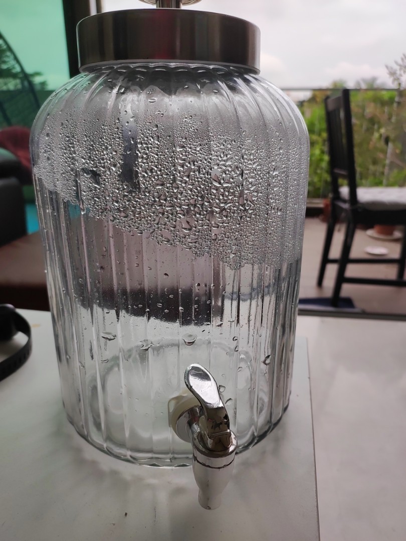 Glass dispenser / jar /water dispenser/pitcher, Furniture & Home Living ...