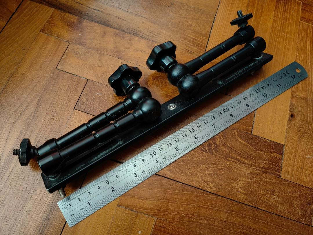 Heavy Duty Twin Dual Flash Arms Bracket for Macro / Studio / Product ...