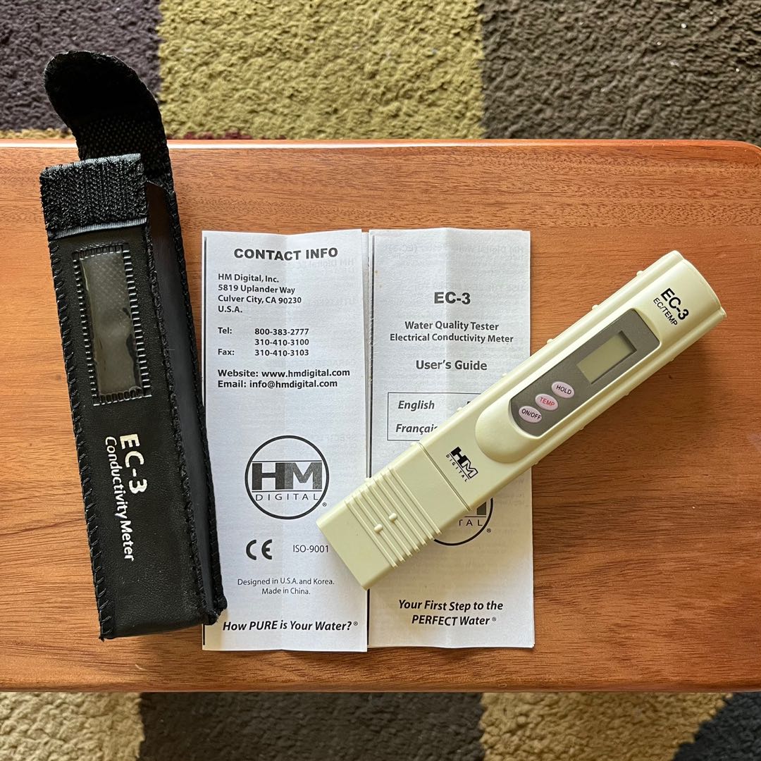 HM Digital EC-3 Water Quality Tester / Electrical Conductivity Meter ...