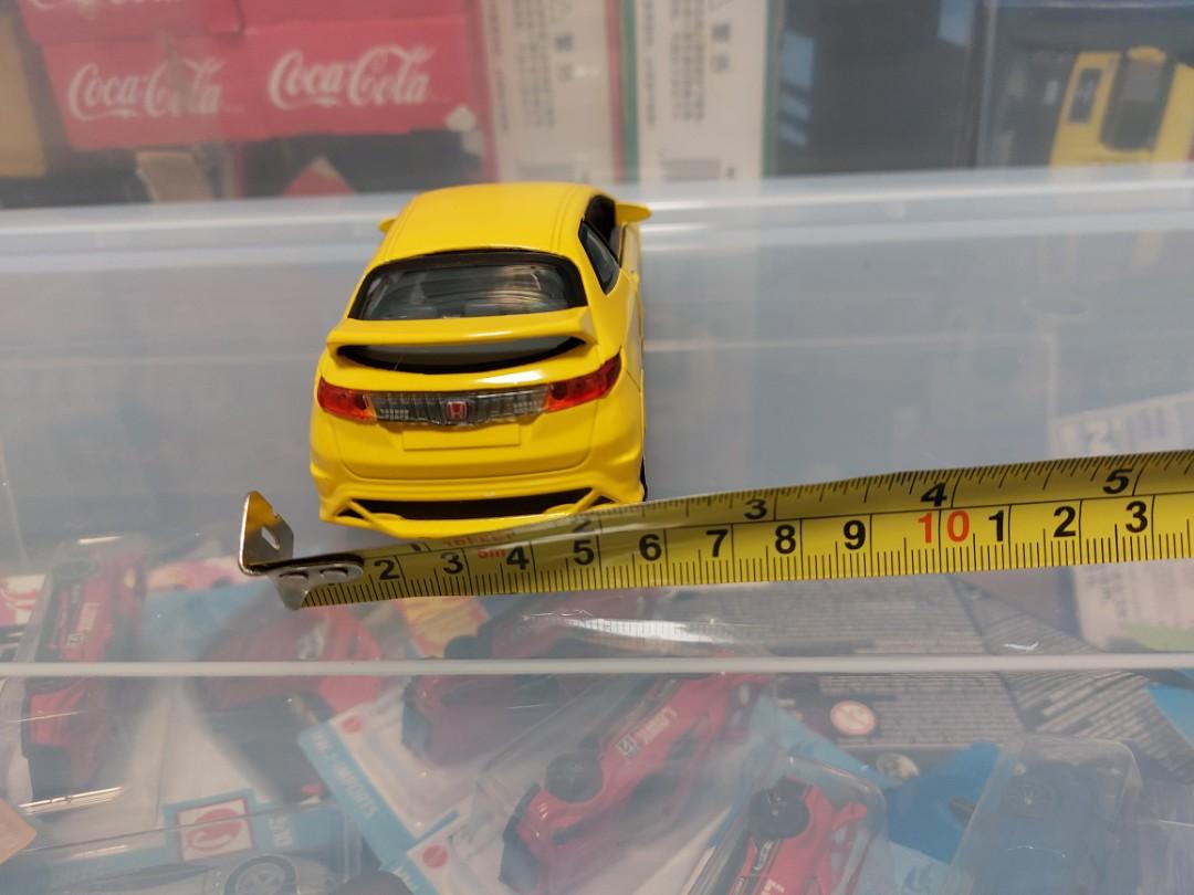 【Honda civic type R FN2】[可打開車頭2邊門] 全新1：32 黃色本田“思域Type r fn2”合金玩具超級跑車 ...
