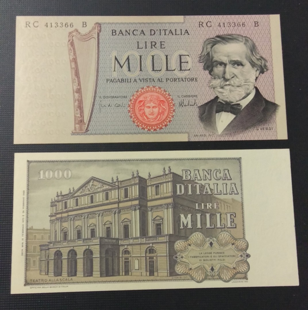 Italy 1000 lire 1969 issue, Hobbies & Toys, Memorabilia & Collectibles ...