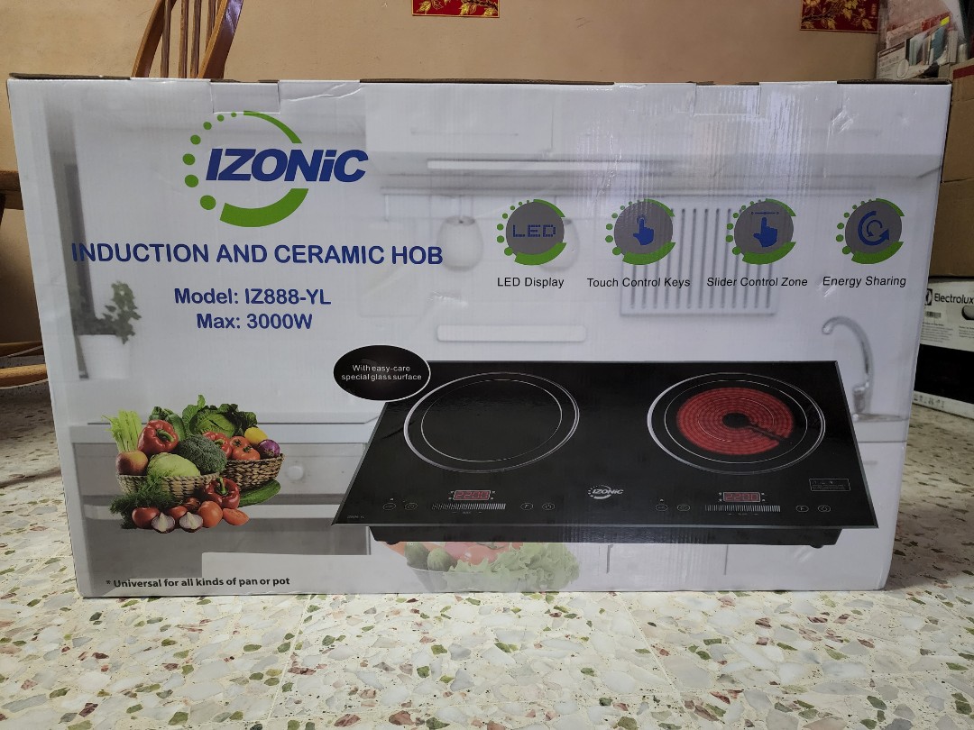 Izonic Induction and Ceramic HOB stove, TV & Home Appliances, Kitchen ...
