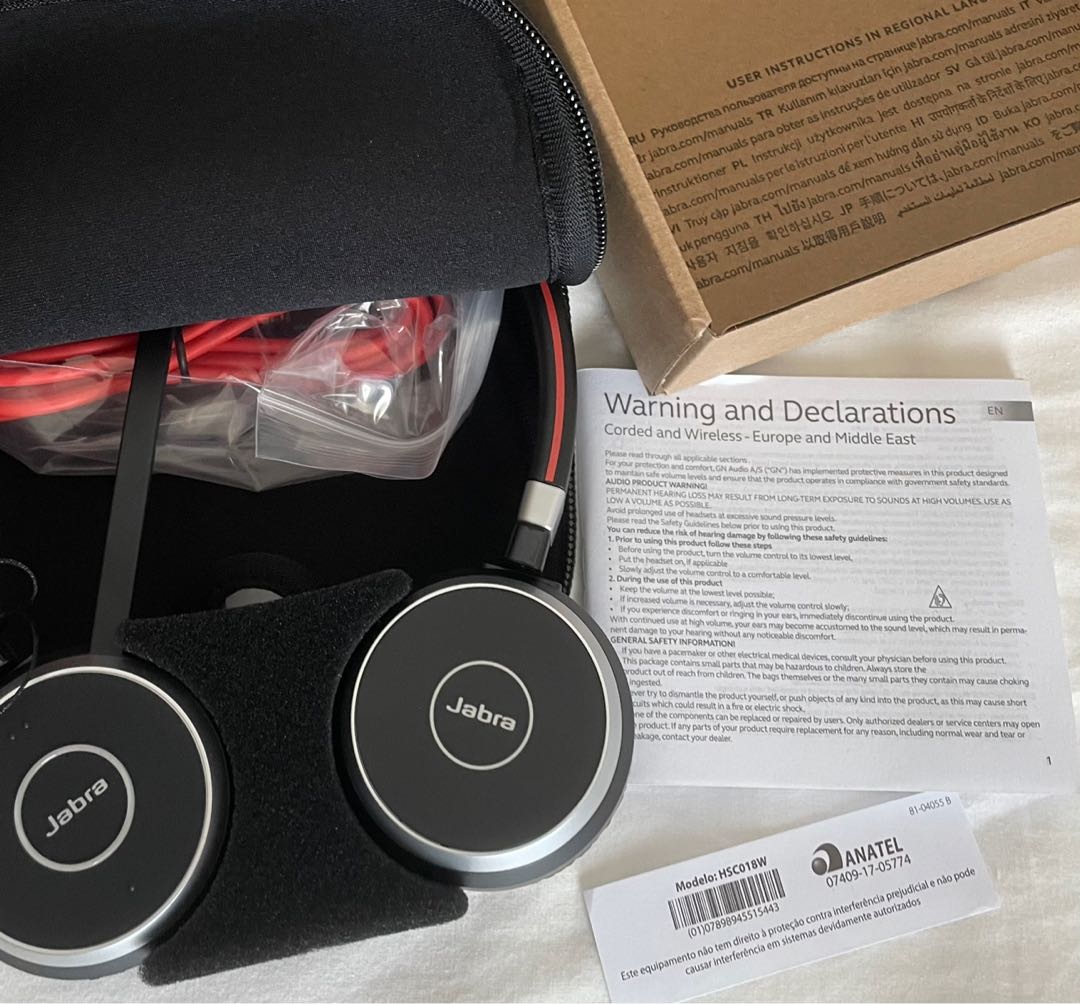 Jabra Evolve Headset Audio Headphones Headsets On Carousell