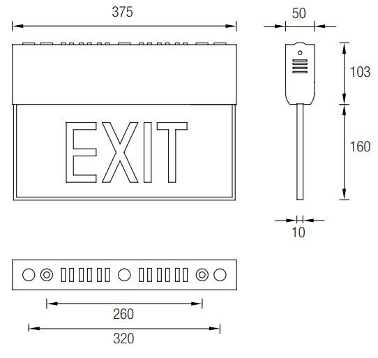 MAXSPID EMERGENCY EXIT LIGHT SINGLE SIDE LEDER ES/M/W5100, Furniture ...