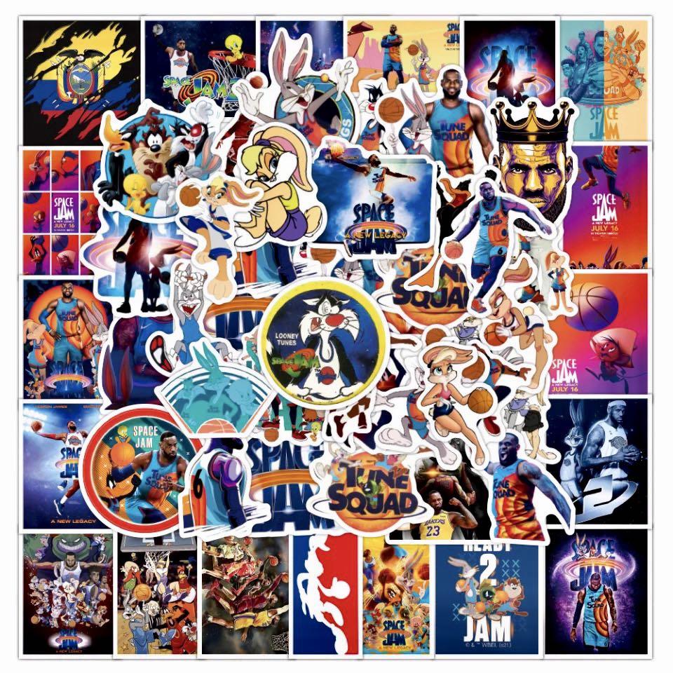 [MAY SAE] (Stickers) 50pc Space Jam New Legacy American Film Animation ...
