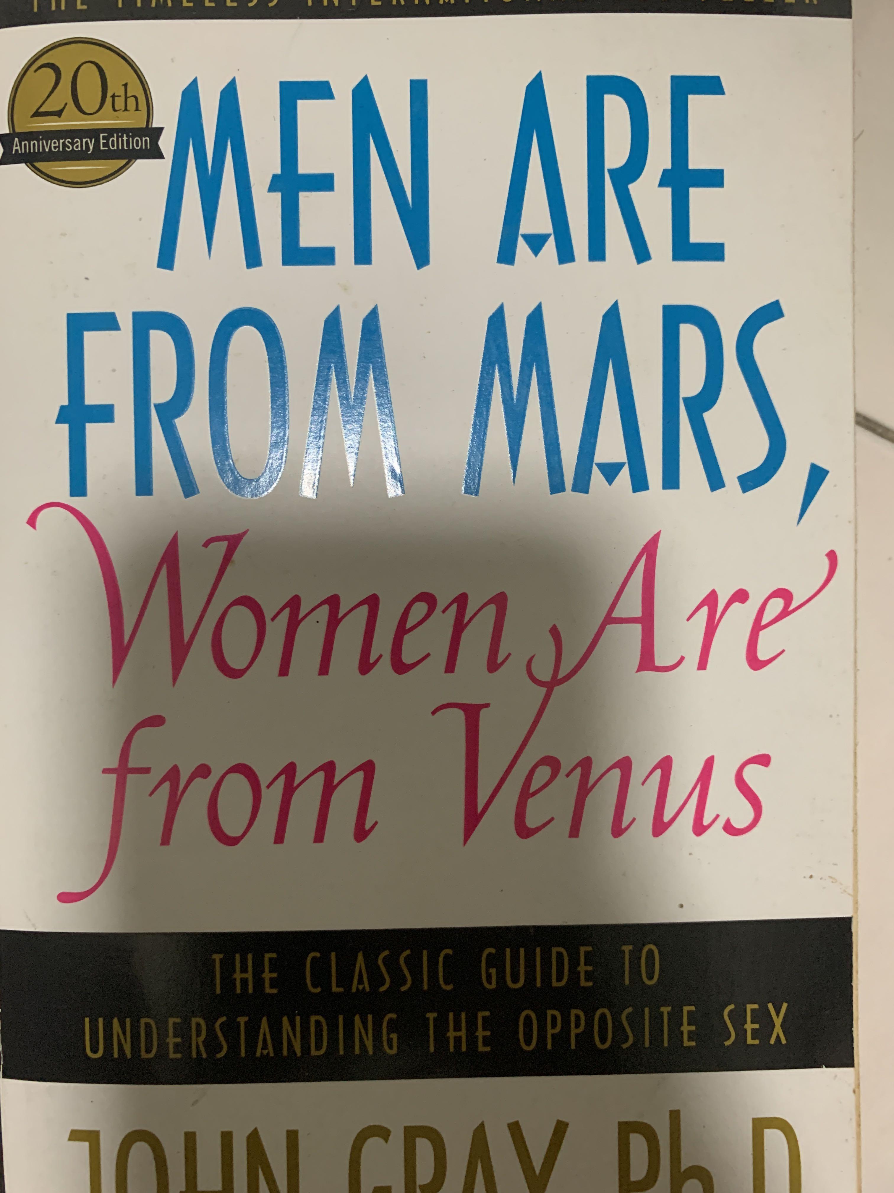 Men Are From Mars Women Are From Venus The Classic Guide To