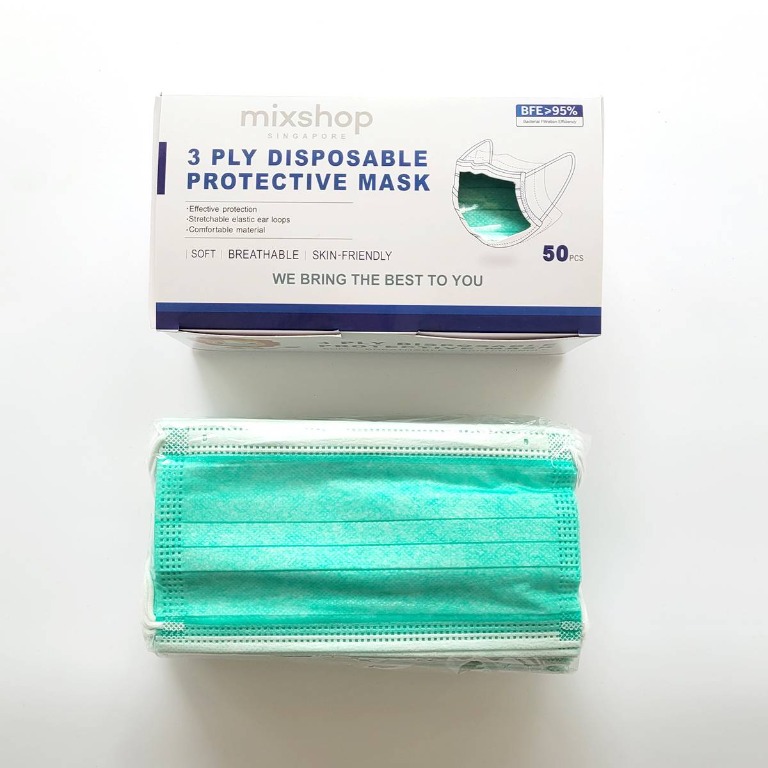Mixshop Green Mask, Health & Nutrition, Face Masks & Face Shields on ...